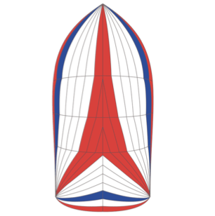 Panel layout for tricolor symmetrical spinnaker | iSpinnakers