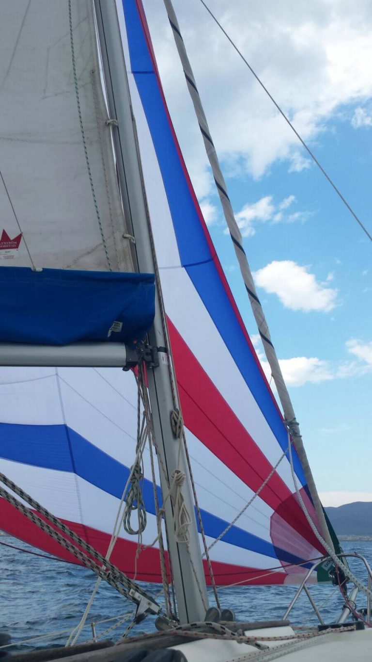 tri-color asymmetrical spinnaker | iSpinnakers