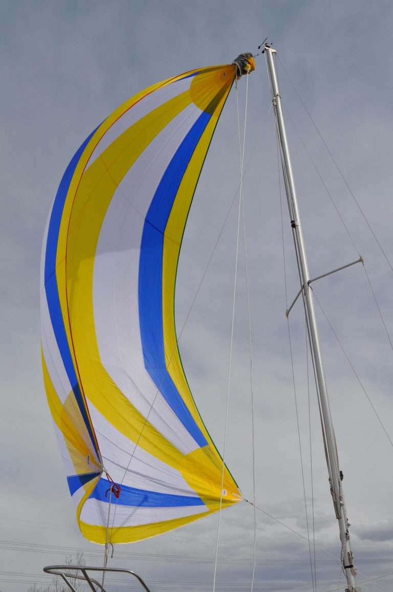 cruising spinnaker yellow white blue 1 | iSpinnakers