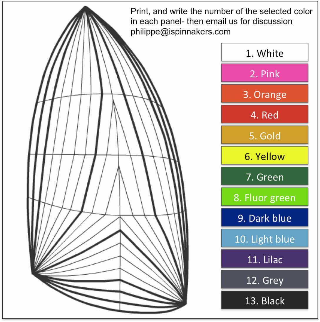 asymmetrical spinnaker custom colors L | iSpinnakers